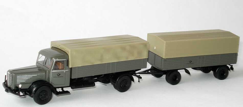Büssing 8000 Pritsche-Plane-Hängerzug Deutsche Bundespost ...