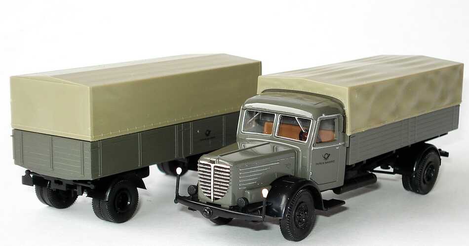 Büssing 8000 Pritsche-Plane-Hängerzug Deutsche Bundespost ...