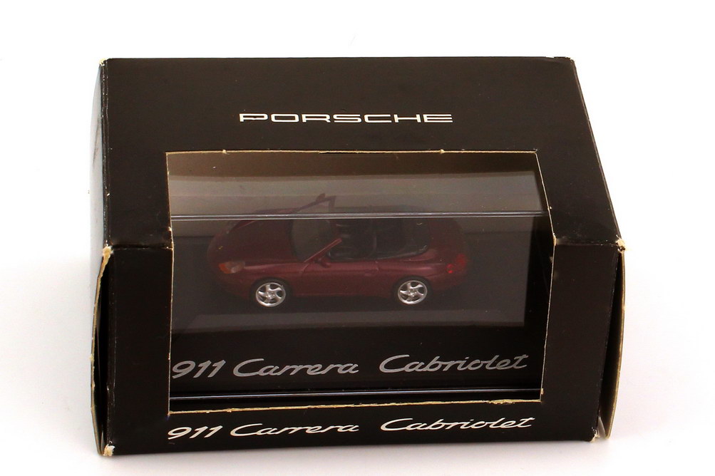 Porsche 911 Carrera Cabriolet 996 arenarot-met. - Werbemodell - herpa ...